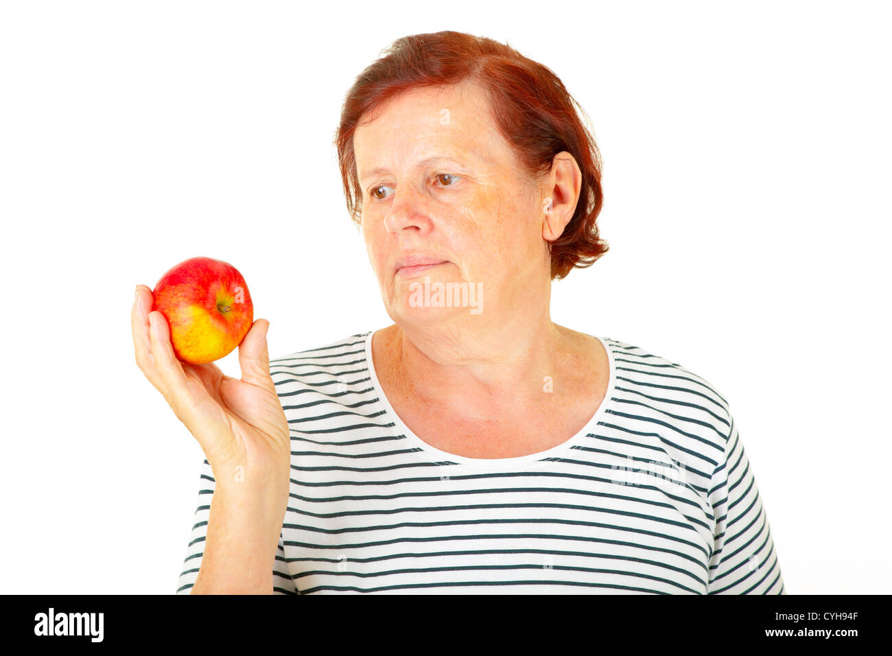 woman with apple Stock Photo - Alamy