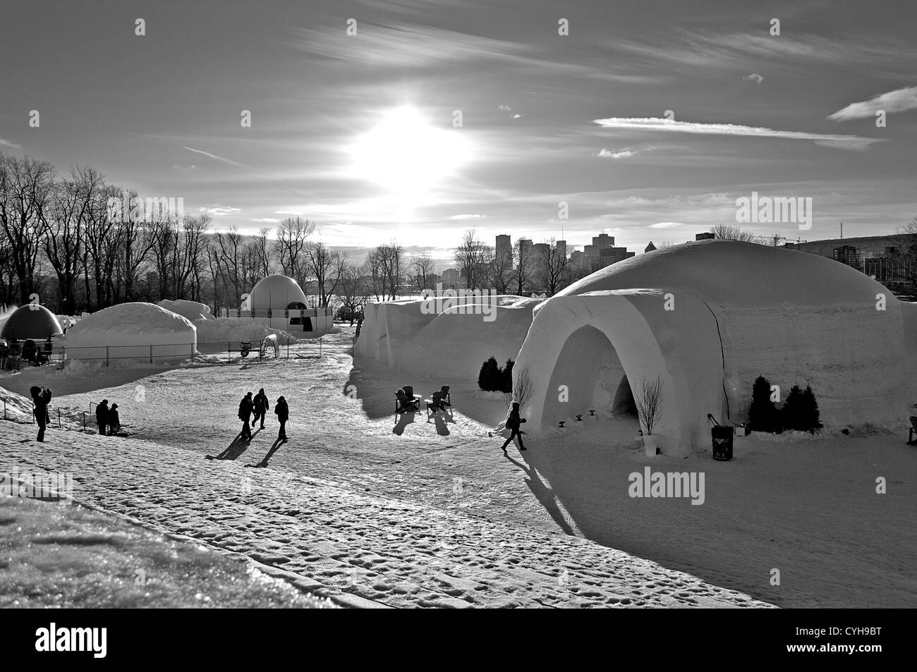 Montreal Snow Village in Montreal,Quebec Stock Photo - Alamy
