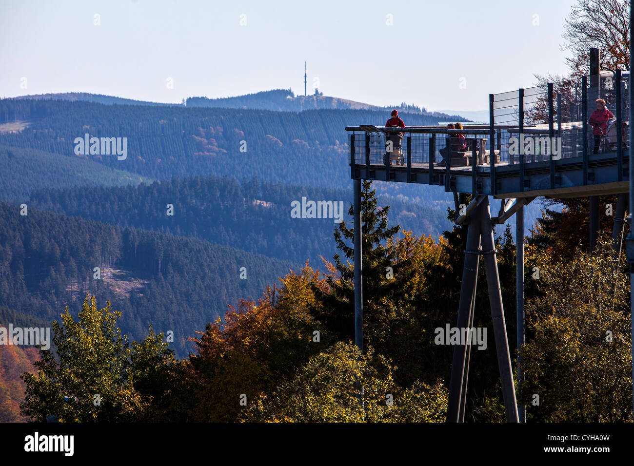 Panoramic experience bridge, 400 meter long bridge over trees and a ...