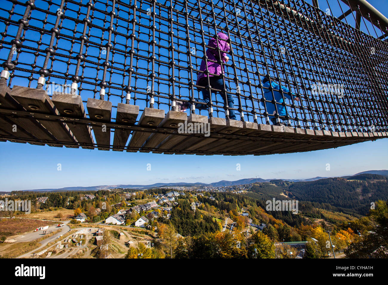 Panoramic experience bridge, 400 meter long bridge over trees and a ...