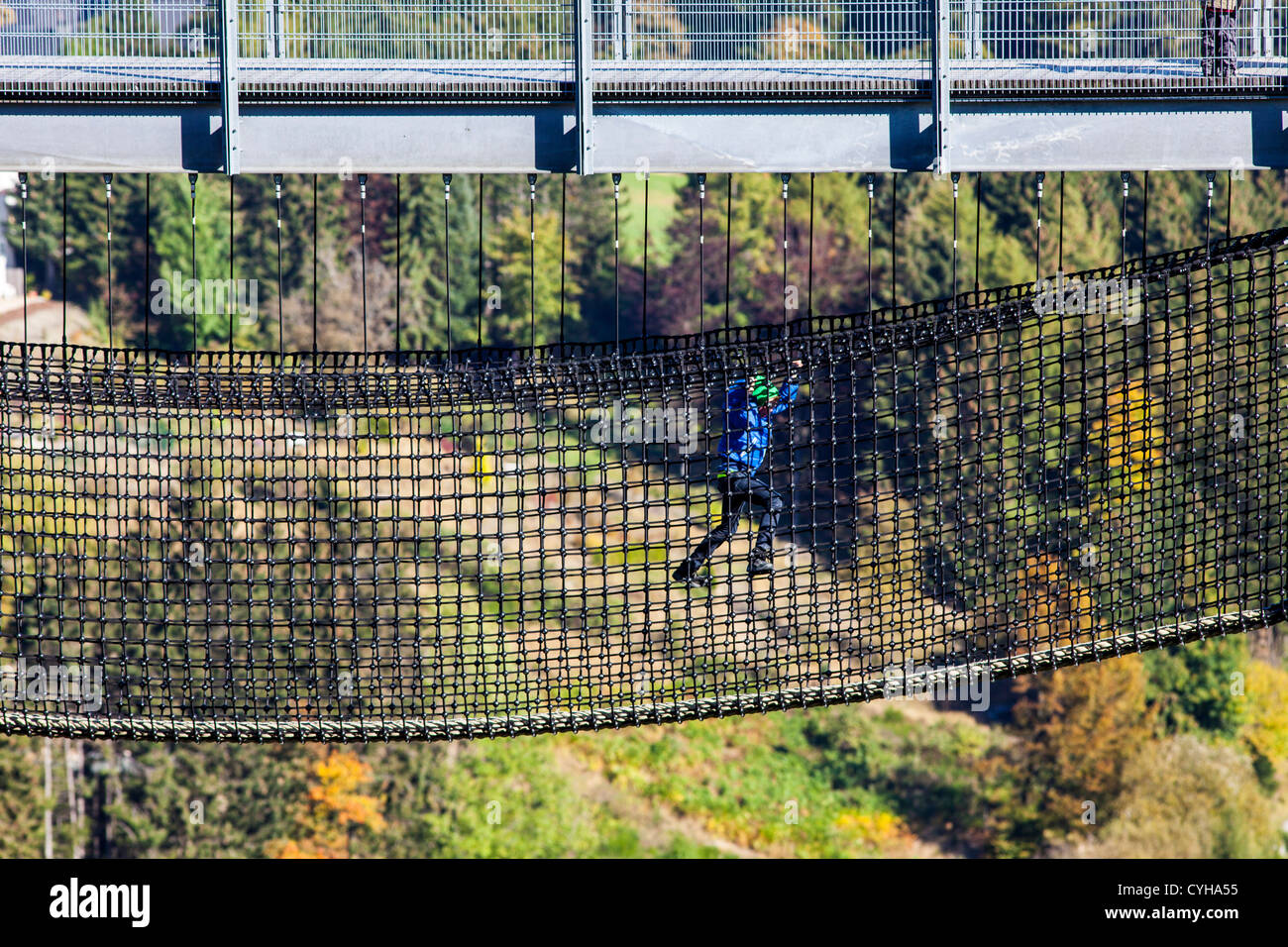 Panoramic experience bridge, 400 meter long bridge over trees and a ...