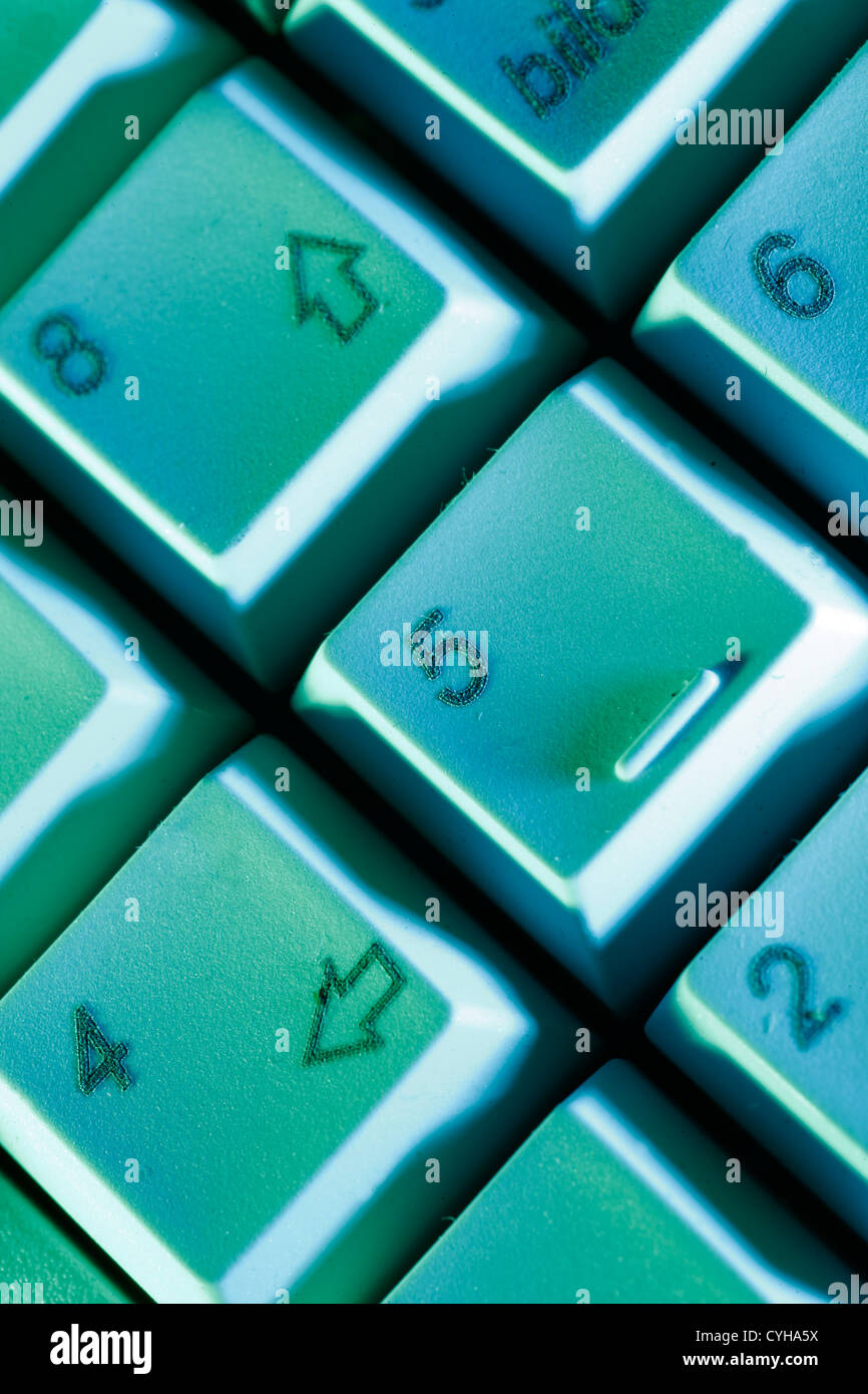 Computer-Keyboard in colorful lighting Stock Photo - Alamy
