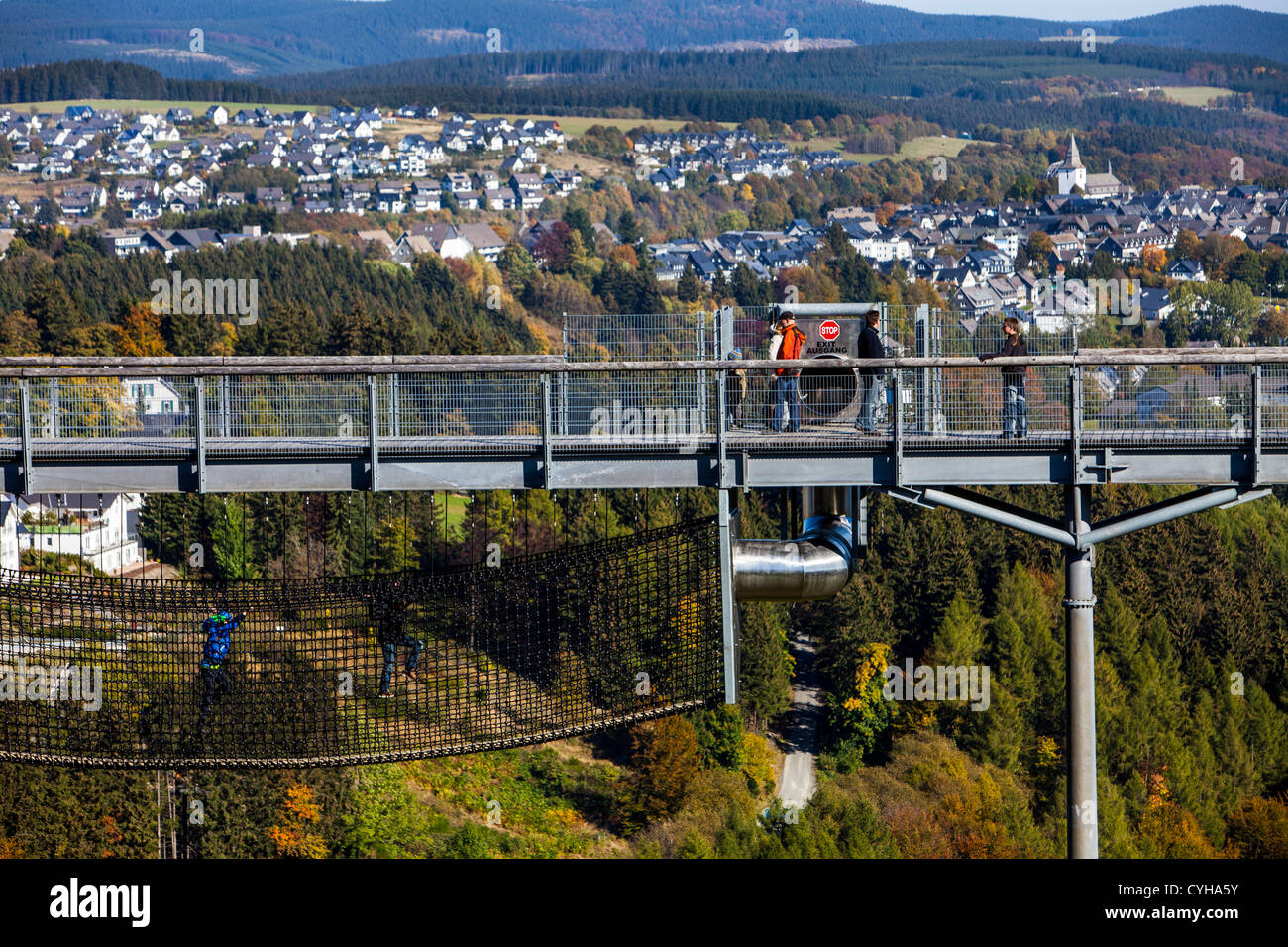 Panoramic experience bridge, 400 meter long bridge over trees and a ...