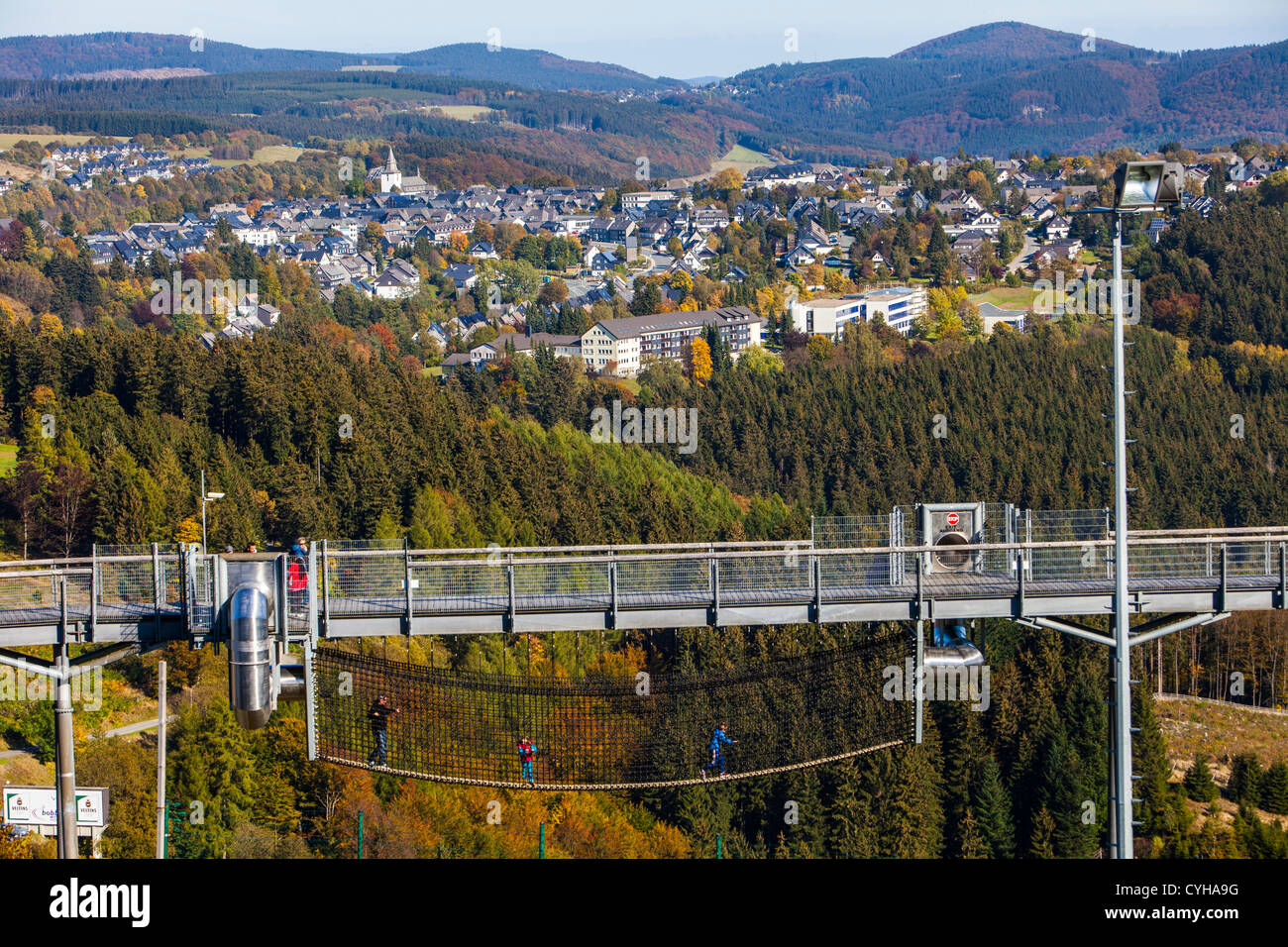Panoramic experience bridge, 400 meter long bridge over trees and a ...