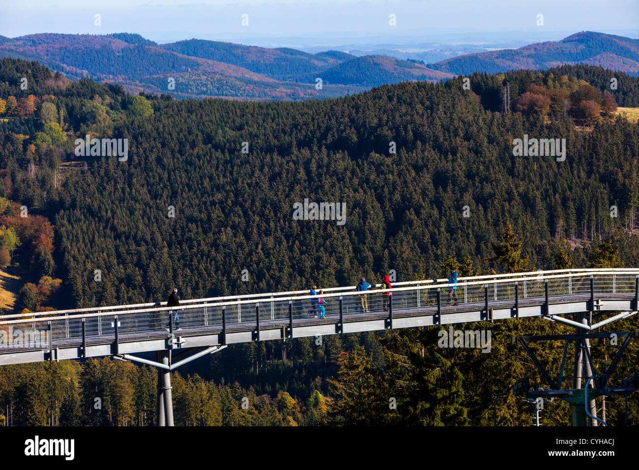 Panoramic experience bridge, 400 meter long bridge over trees and a ...