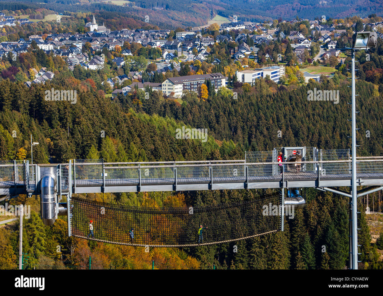 Panoramic experience bridge, 400 meter long bridge over trees and a ...