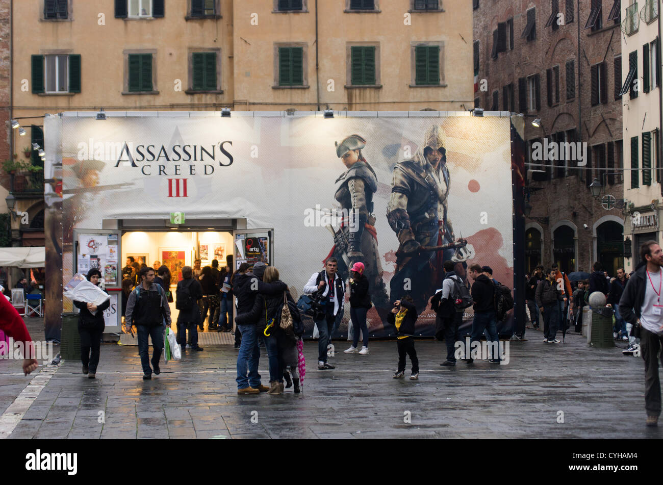 LUCCA,ITALY-NOV.04: stand of Assassin's creed III is set up during the ...