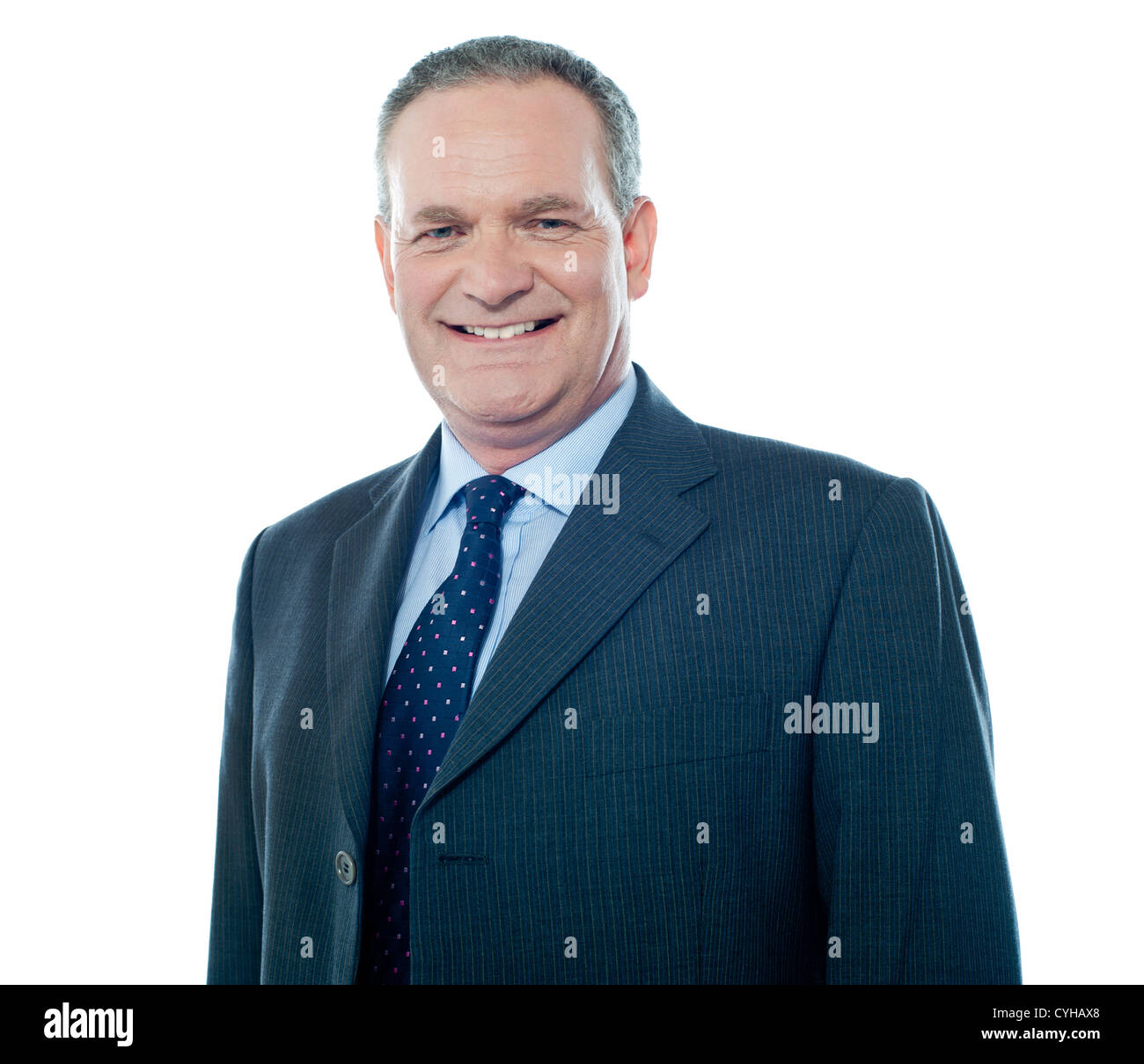 Smiling corporate person posing in front of camera, closeup shot Stock ...