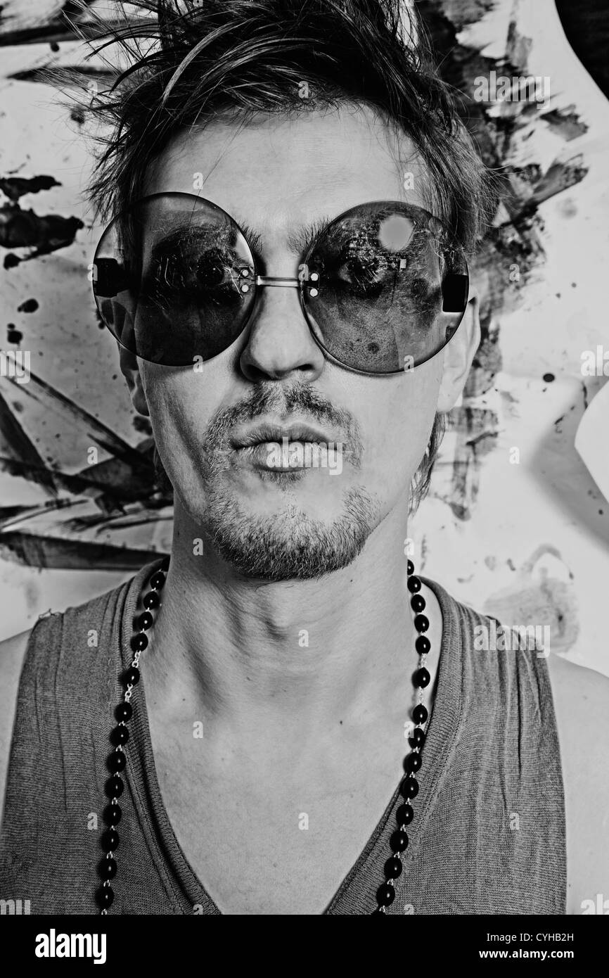 Punk dude Black and White Stock Photos & Images - Alamy