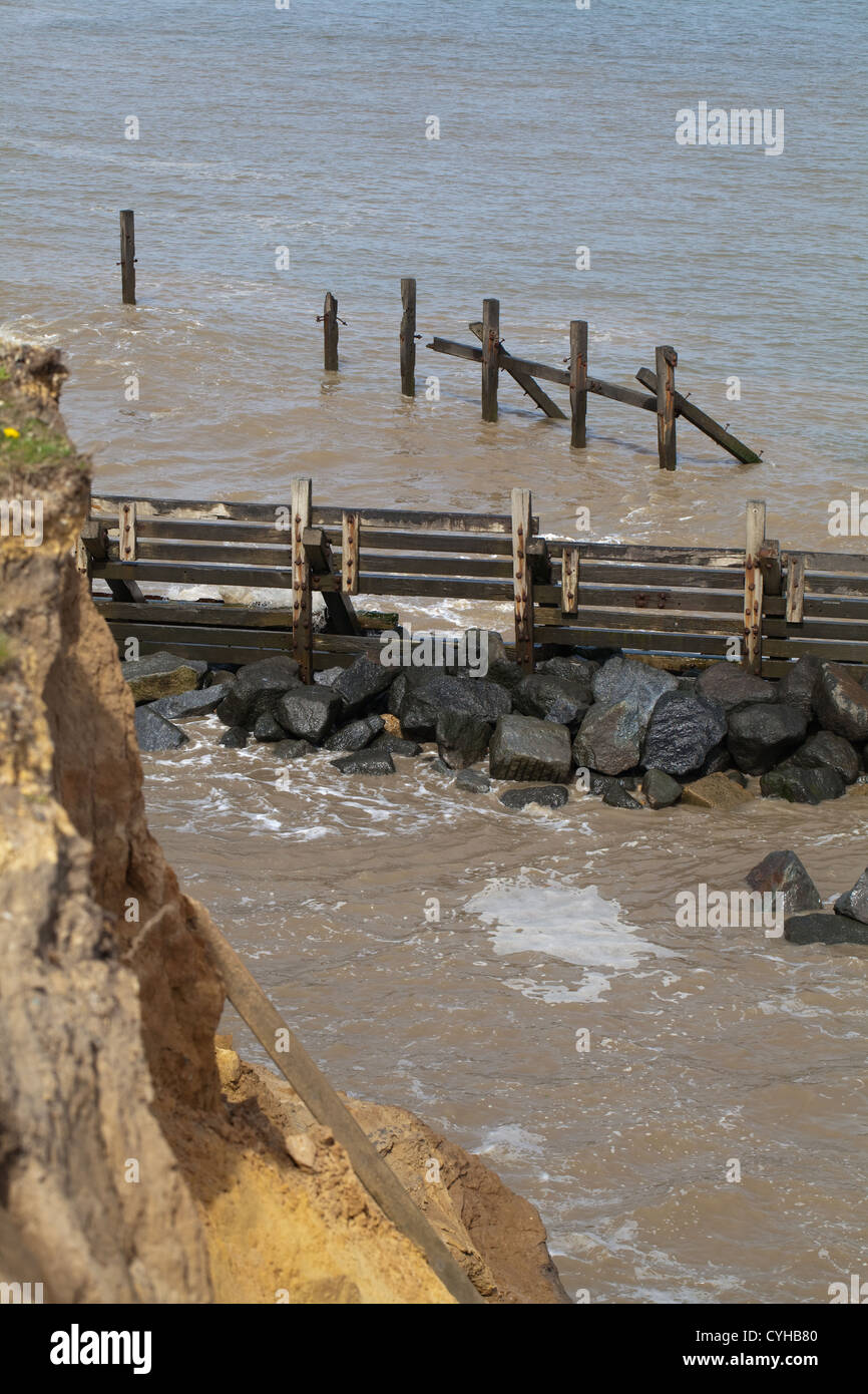 Timber Breakwater. Section at a critical point of major upheavel and ...
