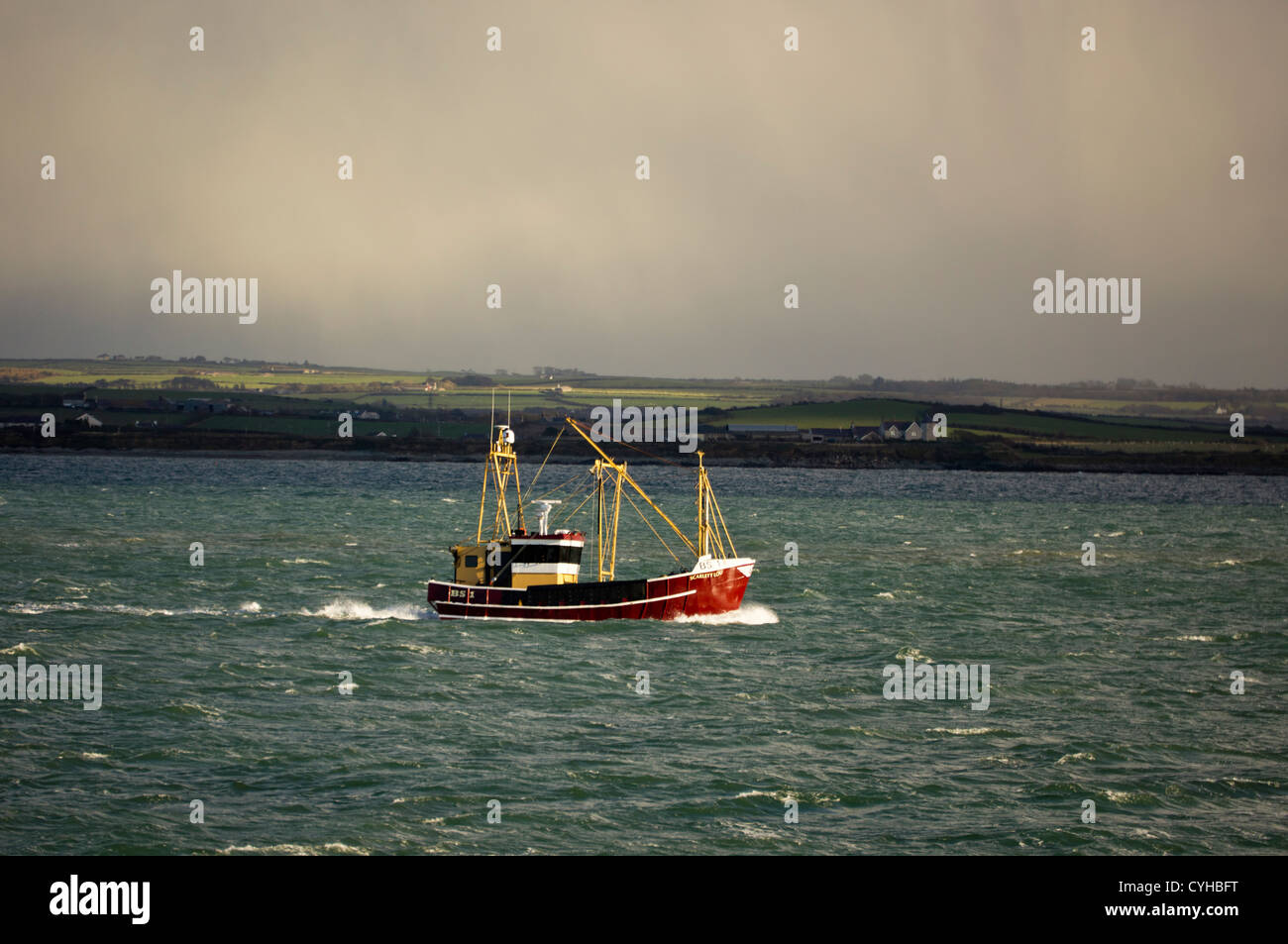 Boat at Holyhead Harbour Anglesey North Wales Uk. BS36 Cheeta Marine ...