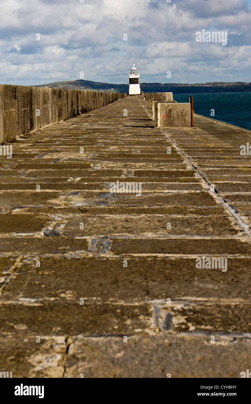 Holyhead breakwater & lighthouse Holyhead Anglesey North Wales Uk Stock ...