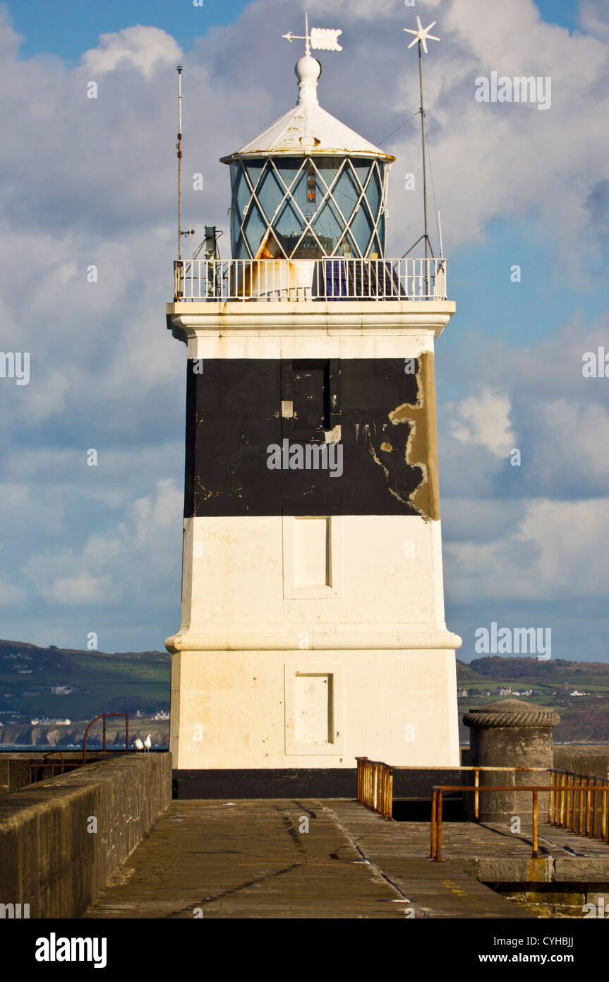 Holyhead breakwater & lighthouse Holyhead Anglesey North Wales Uk Stock ...