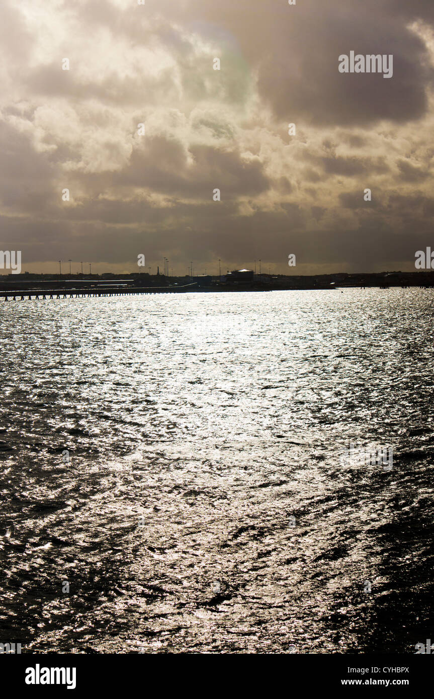 Rio tinto jetty Holyhead Harbour Anglesey North Wales Uk Stock Photo ...