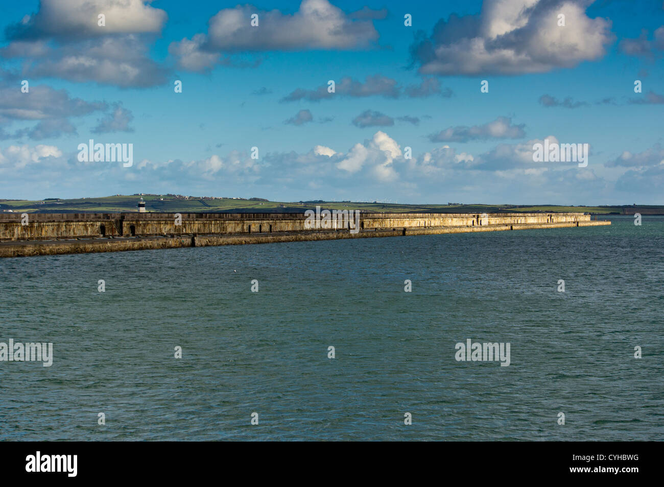 Holyhead breakwater & lighthouse Holyhead Anglesey North Wales Uk Stock ...