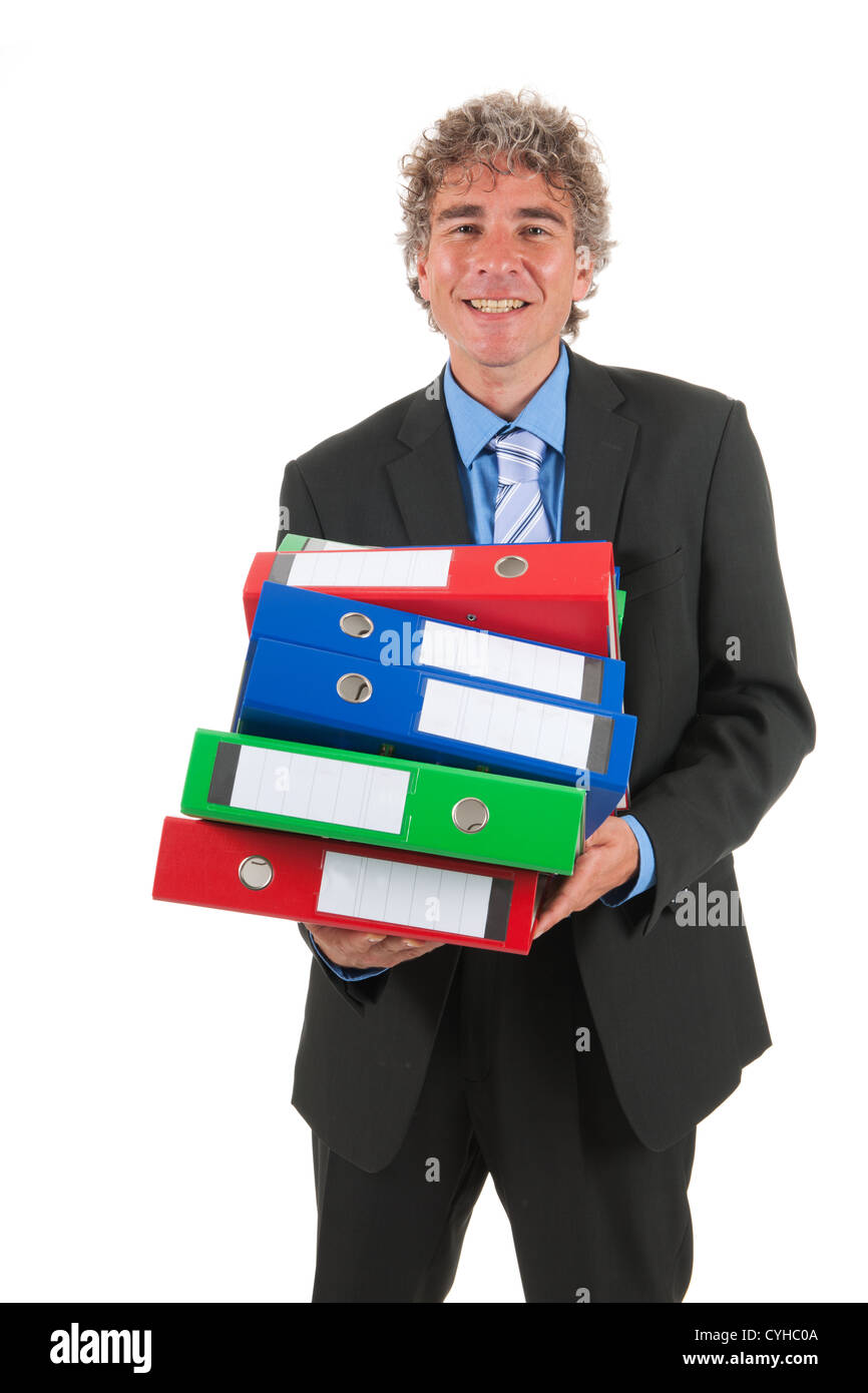 Business man carrying papers hi-res stock photography and images - Alamy