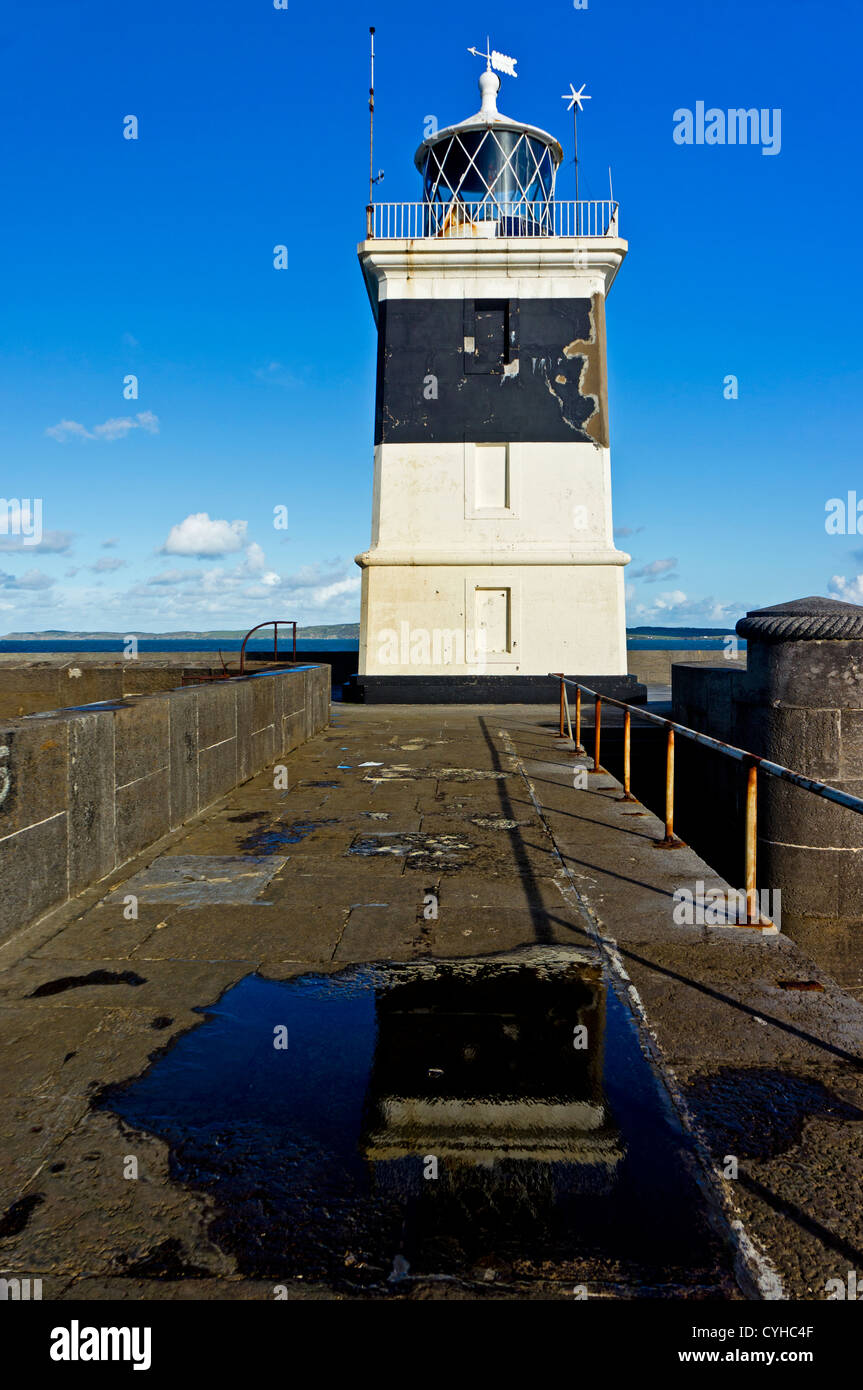 Holyhead breakwater & lighthouse Holyhead Anglesey North Wales Uk Stock ...