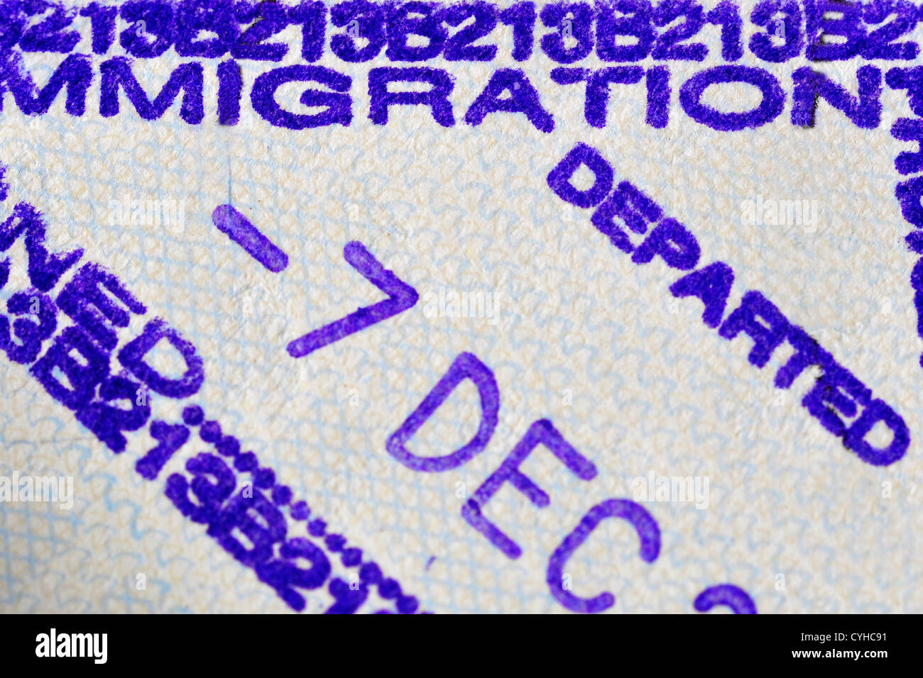 Immigration stamp hi-res stock photography and images - Alamy