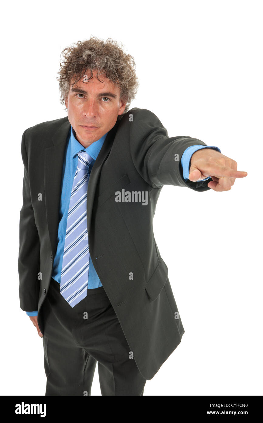 Angry Man Pointing Away