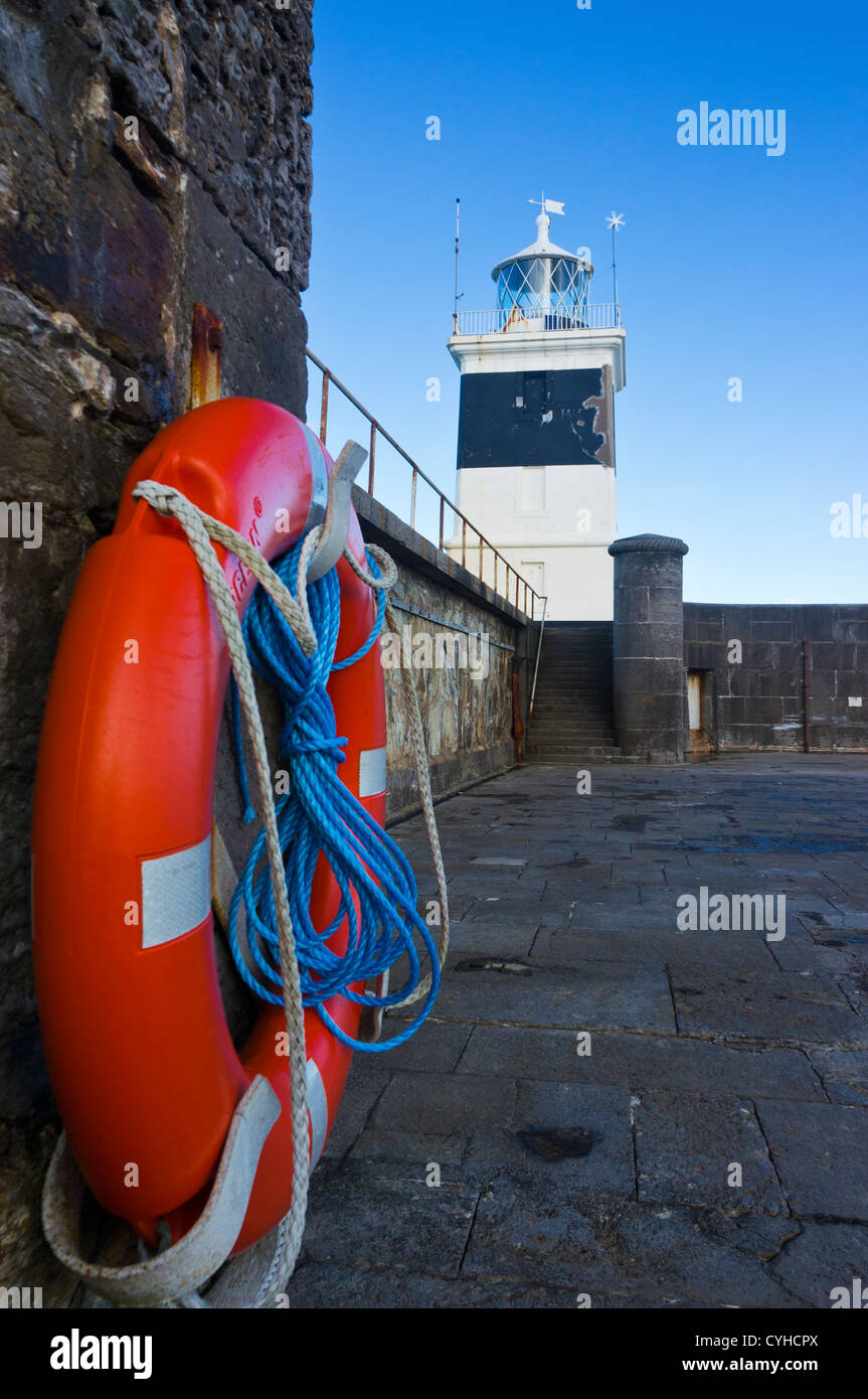 Holyhead breakwater & lighthouse Holyhead Anglesey North Wales Uk Stock ...