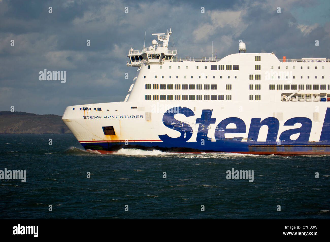 Stena Line Stena Adventurer leaving Holyhead harbour for Ireland ...