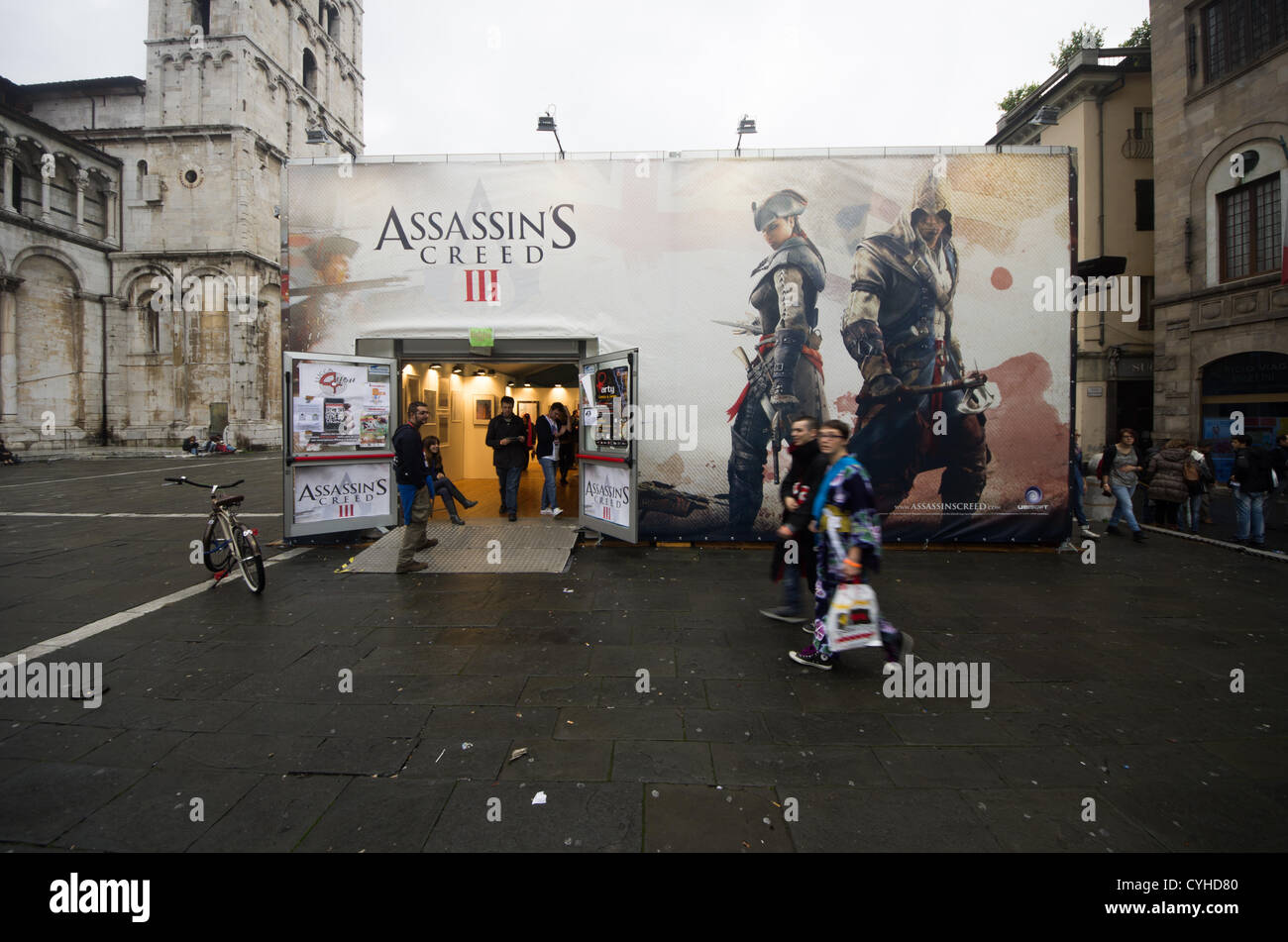 LUCCA,ITALY-NOV.04: stand of Assassin's creed III is set up during the ...