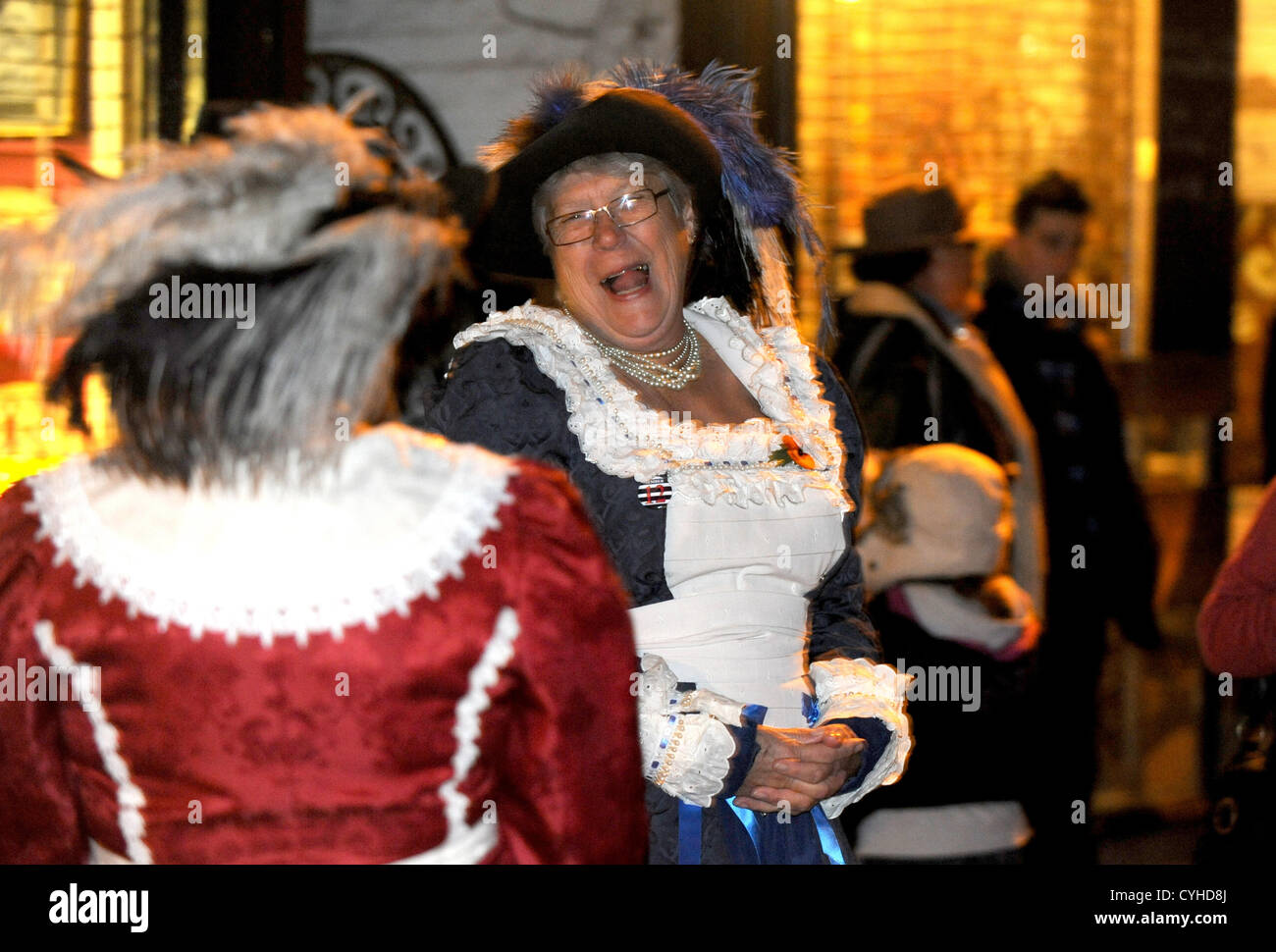 Lewes Sussex UK 5 November 2012 - Two ladies in costume laughing at The ...