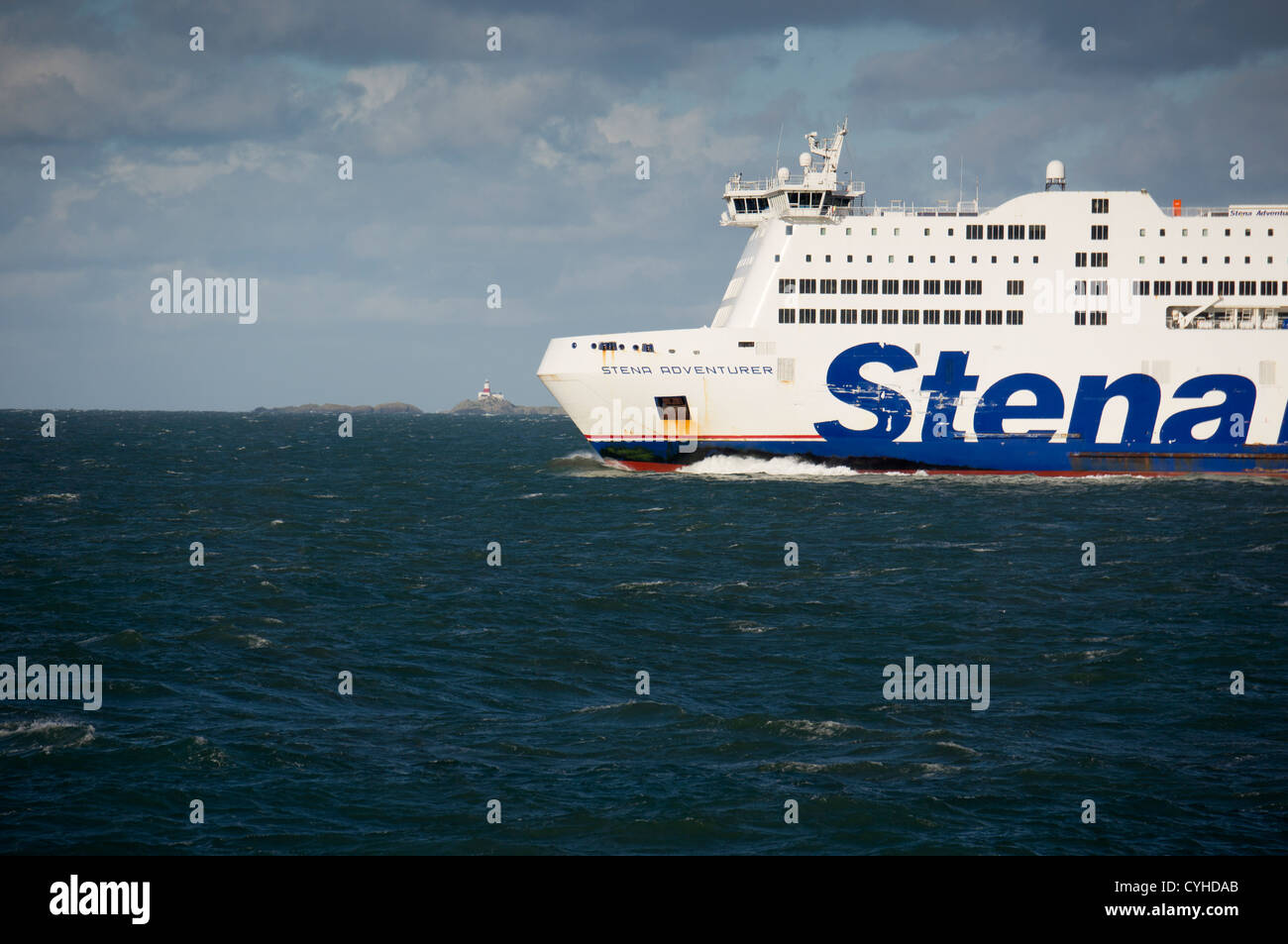 Stena Line Stena Adventurer leaving Holyhead harbour for Ireland ...