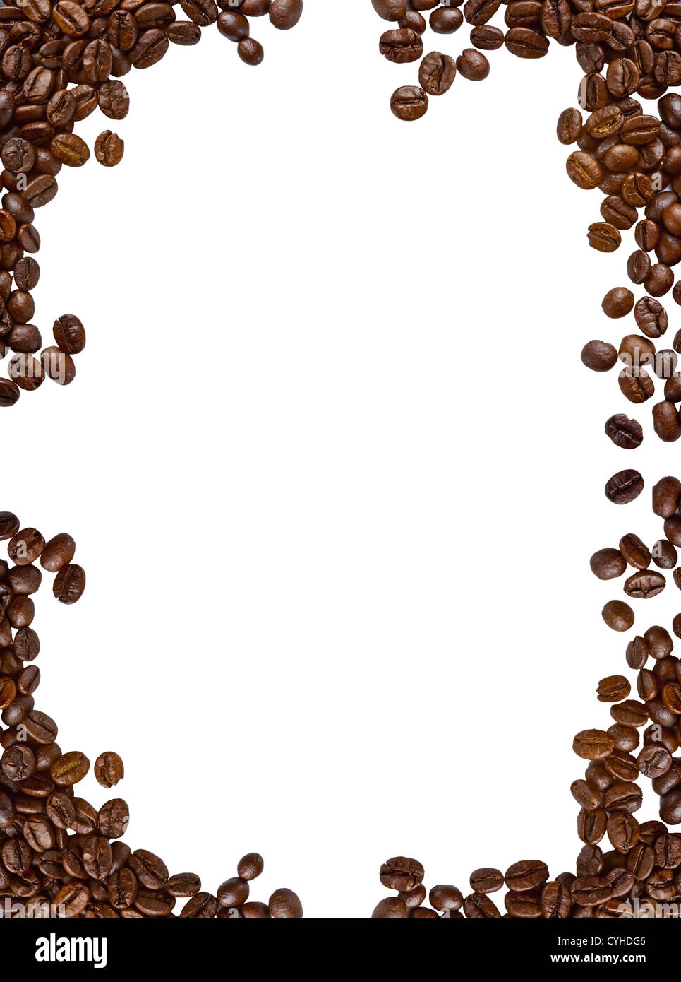 A frame made of coffee beans, with isolated background Stock Photo - Alamy