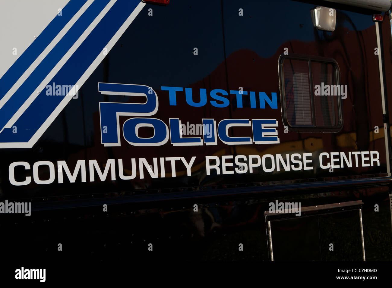 Tustin Police Community response center mobile unit Stock Photo - Alamy