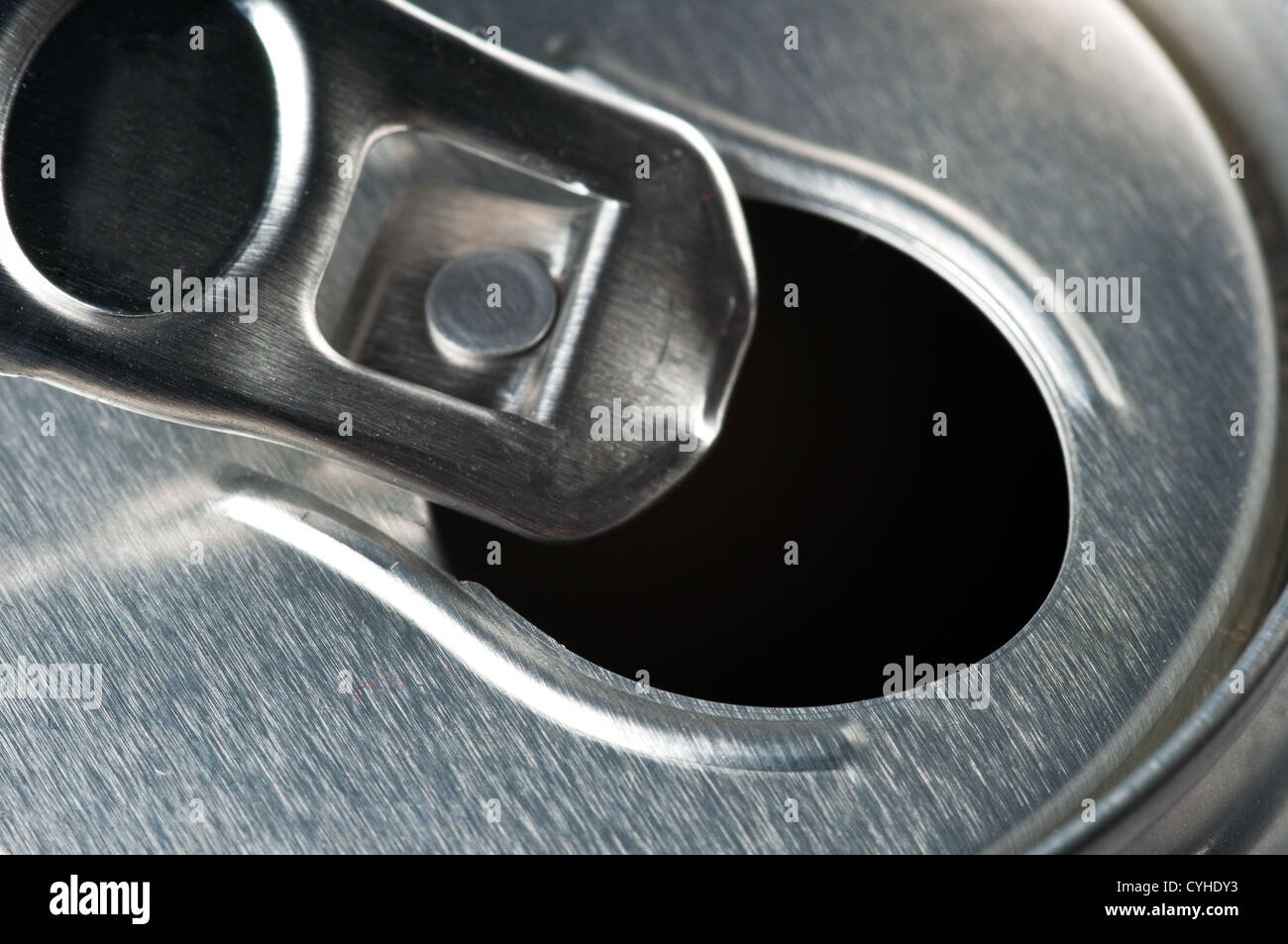 Closeup of a beer can's top Stock Photo - Alamy