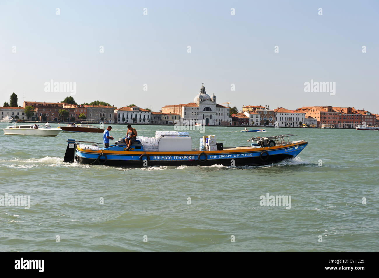 Venetian barge, Venice, Italy Stock Photo - Alamy