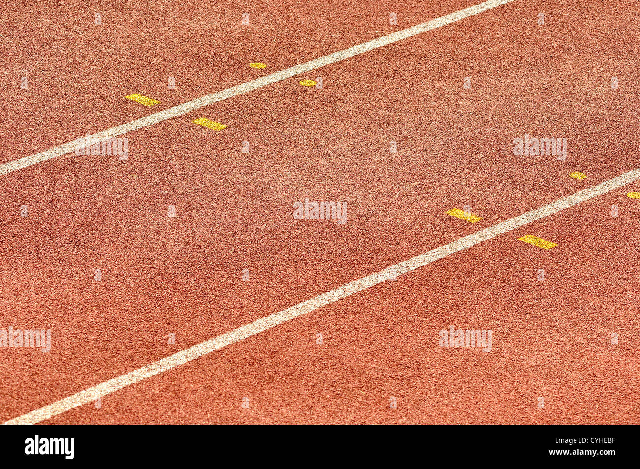Detail of an athletics running track Stock Photo - Alamy