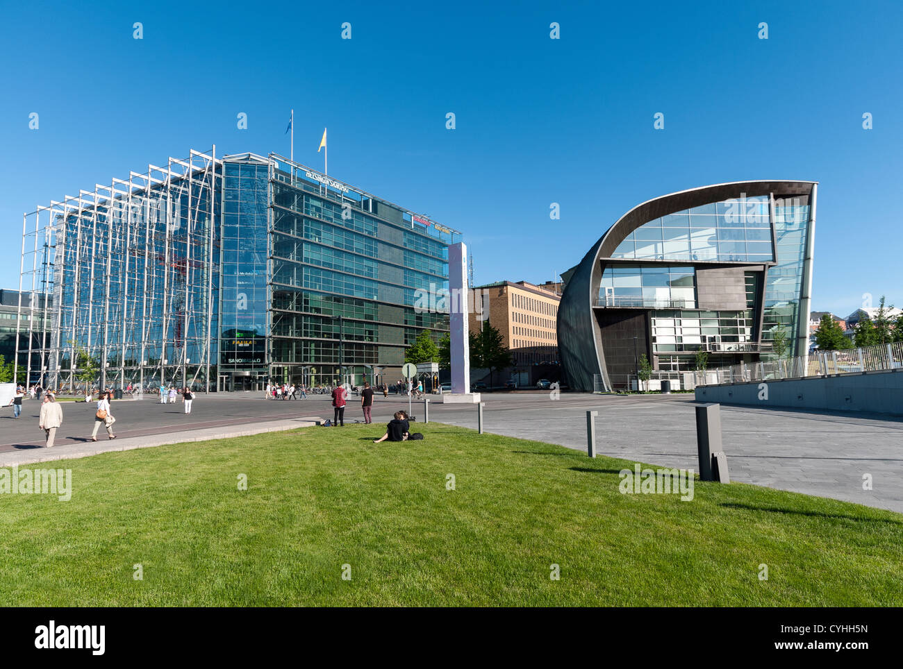 The Museum of Contemporary Art Kiasma and the Helsinki Sanomat building ...