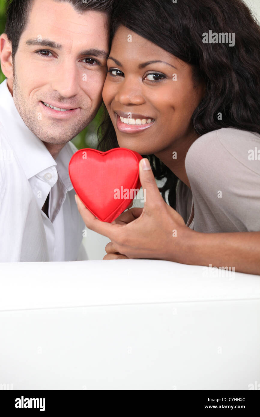 happy mixed couple Stock Photo - Alamy