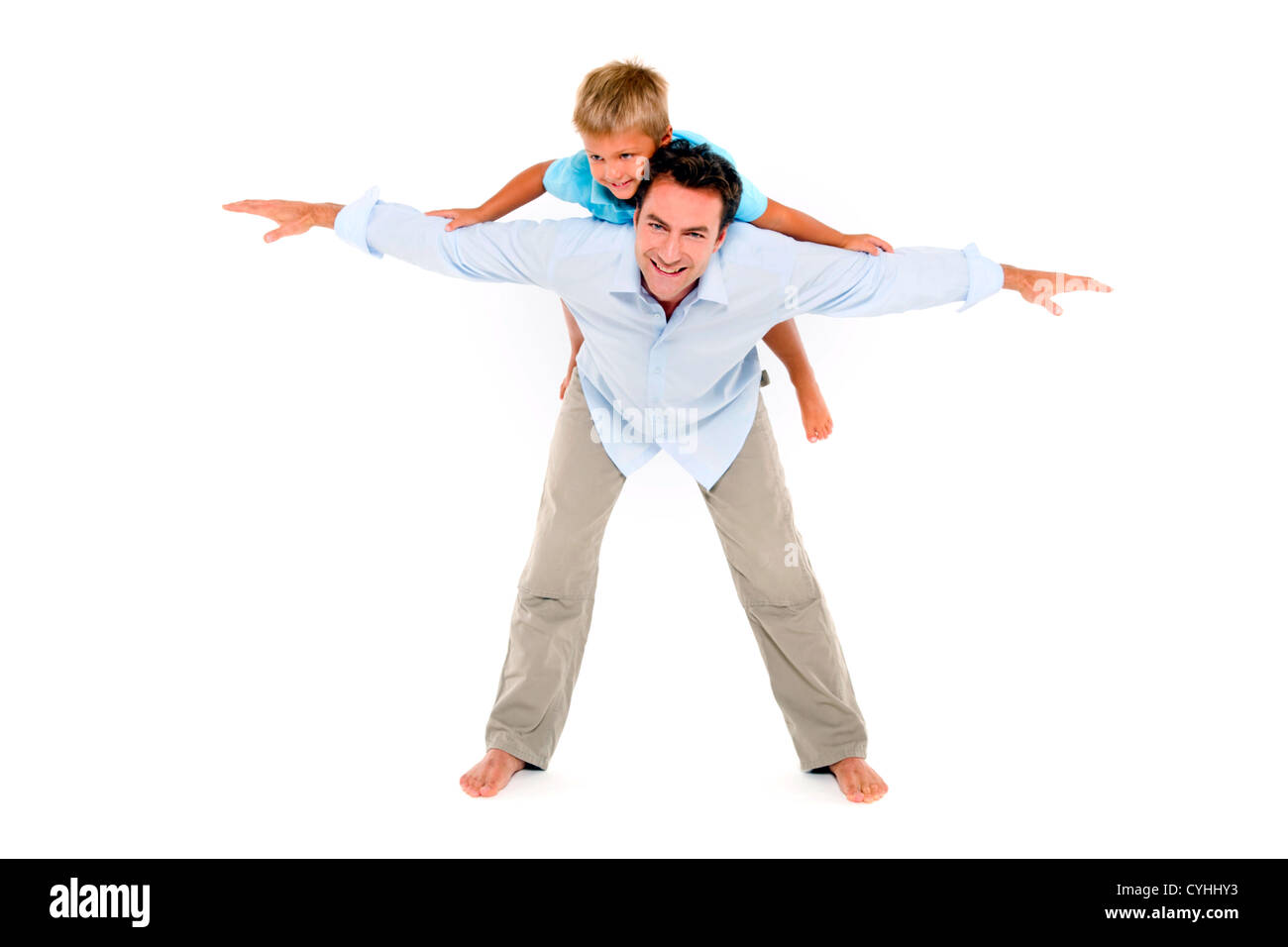 Father playing boy on Cut Out Stock Images & Pictures - Alamy