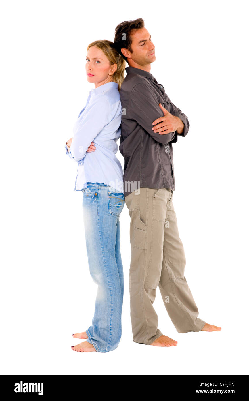 couple back to back Stock Photo - Alamy