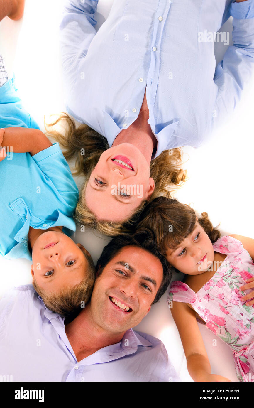 family with two children Stock Photo - Alamy