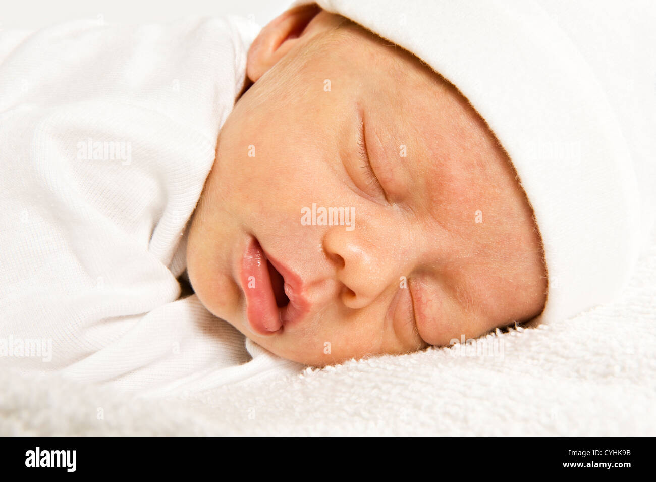 New born baby sleeping peacefully Stock Photo - Alamy