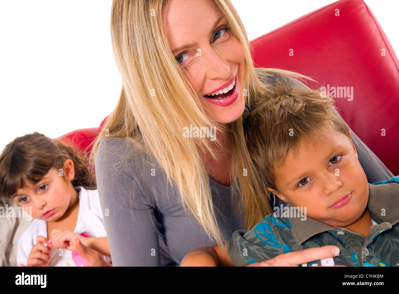 mother with two children Stock Photo - Alamy