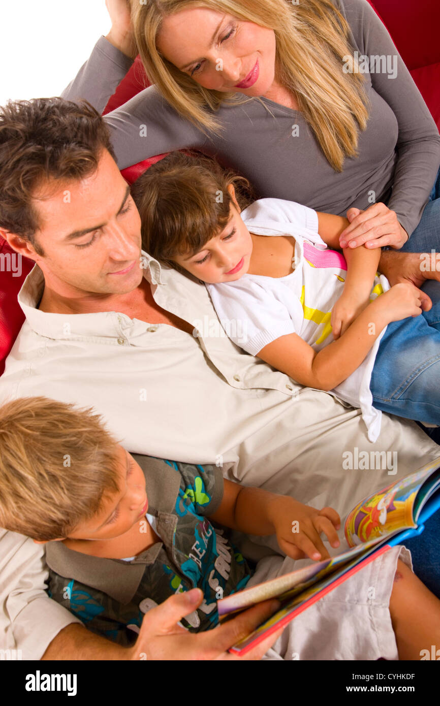 family with two children Stock Photo - Alamy