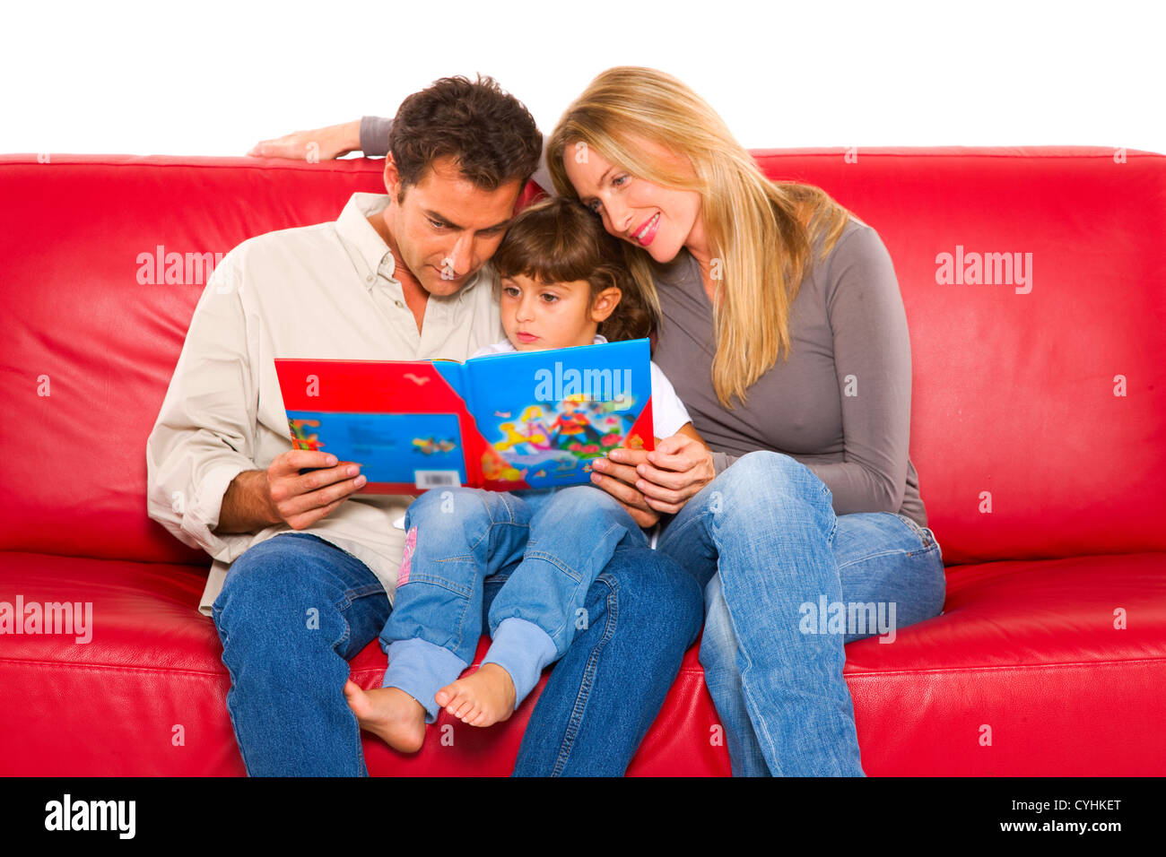 family with one child Stock Photo - Alamy