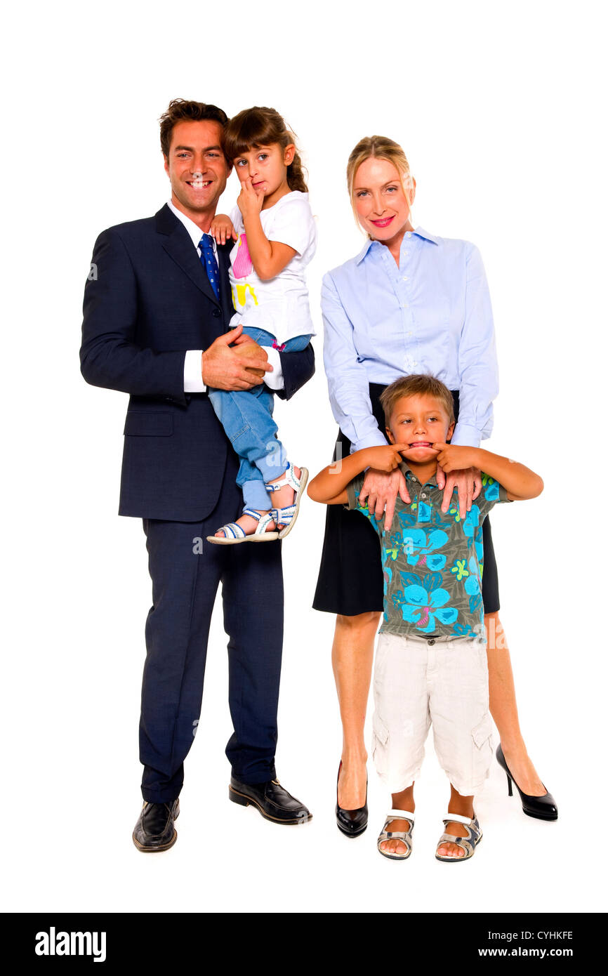 family with two children Stock Photo - Alamy