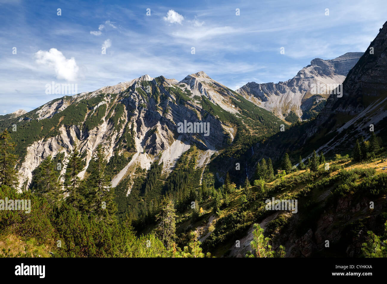 high rock mountains in European Alps, Bavaria Stock Photo - Alamy