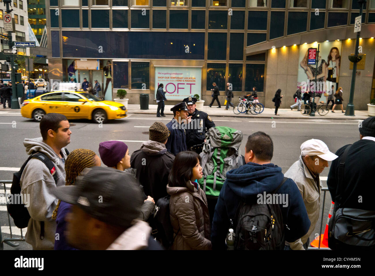 Long lines commuters wait hi-res stock photography and images - Alamy