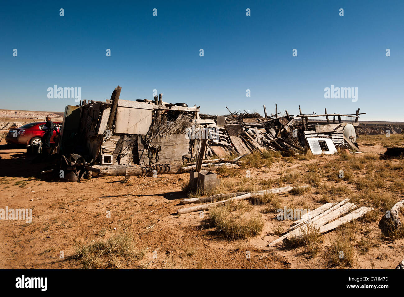 Oct. 02, 2012 - Coalmine Canyon, Arizona, U.S. - A makeshift house ...