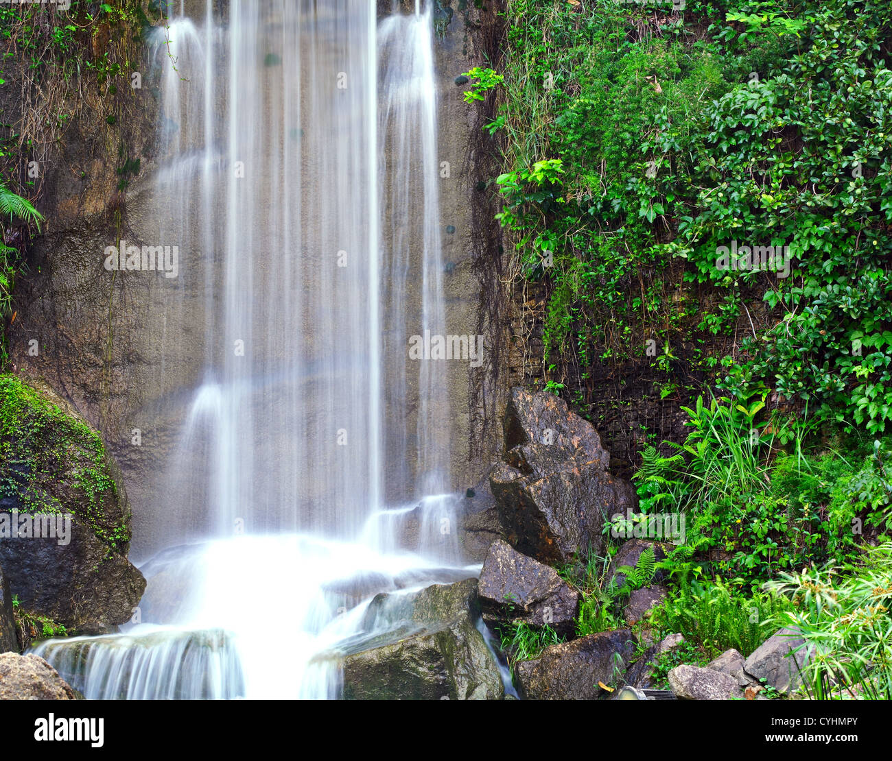 waterfall in park Stock Photo - Alamy
