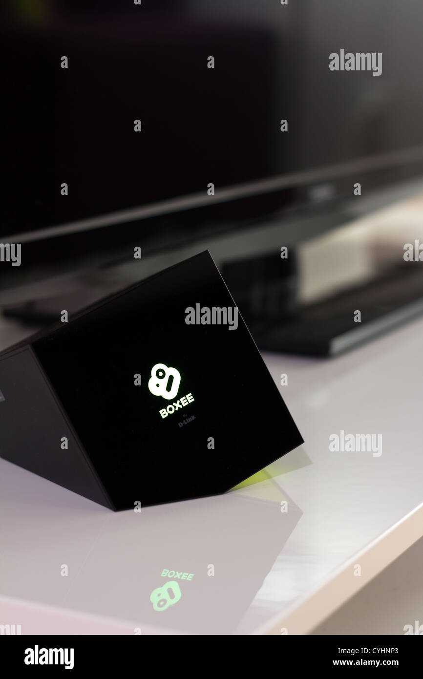 Boxee Box and tv Stock Photo - Alamy