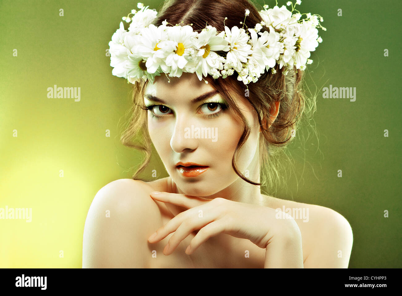 Woman summer in studio. The concept of summer Stock Photo - Alamy