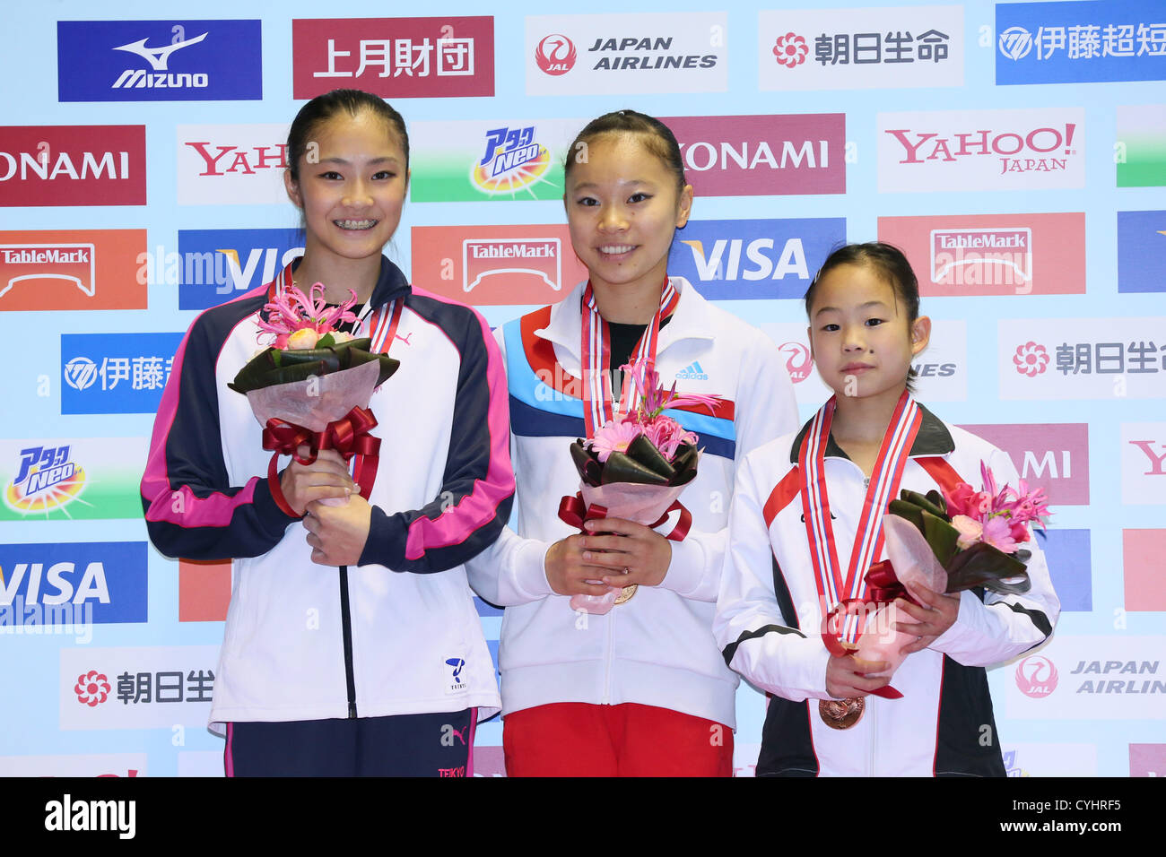 (L to R) Risa Konishi, Wakiko Ryu, Sae Miyagawa, NOVEMBER 4, 2012 ...